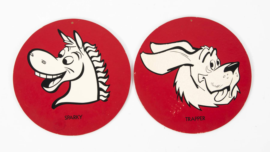 Sparky And Trapper Masonite Signs 12 In. X 12 In. Each at The Road Art ...