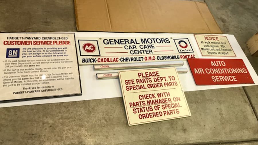 Lot Of 6 Early Chevrolet Dealership Signs at The Road Art Collection ...