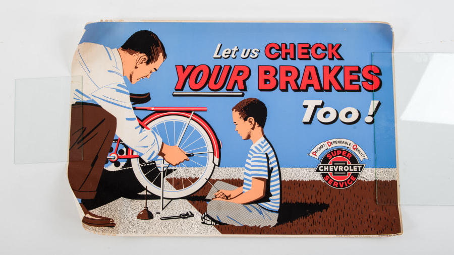 1964 Chevy Super Service Check Your Brakes Poster 24 In. X 36 In. at ...