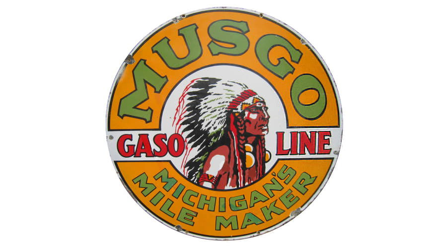 Musgo Gasoline Sign DSP 48 In. X 48 In. for sale at The Road Art ...