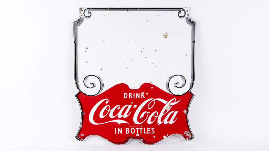 Coca-Cola Scroll Bottom DSP 46 In. X 53 In. at The Road Art Collection ...