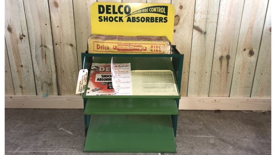 Delco Shock Absorber Tin Display With Literature And Absorbers 20 In. X ...