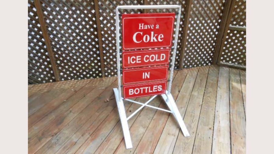 1980s Coke Sidewalk Sign Restored at Harrisburg Road Art 2018 as K91 ...