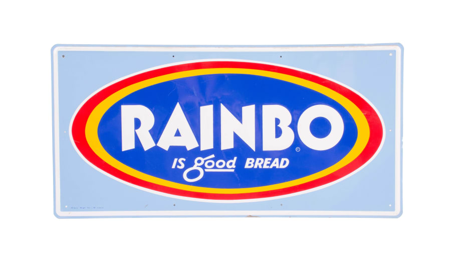 1960s Rainbo Bread Embossed Tin Sign 14x28 for Sale at Auction - Mecum ...