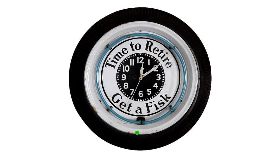 Vintage 1930s Fisk Tire Neon Clock at Harrisburg Road Art 2019 as J114 ...