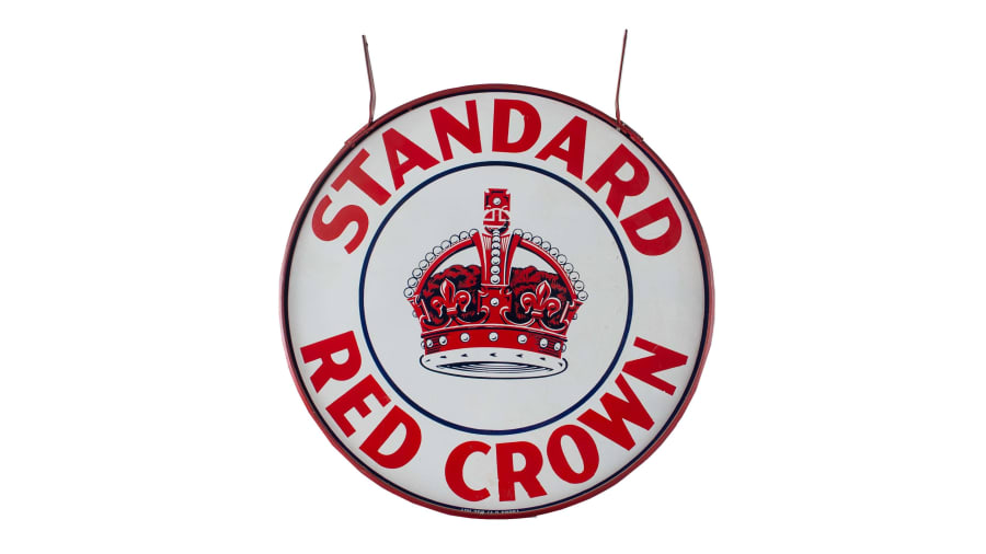 Original 1930s Standard Red Crown Porcelain Sign 42-in at Harrisburg ...