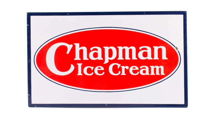 Original Chapman Ice-Cream Double-Sided NOS Sign 30x50 at Harrisburg ...