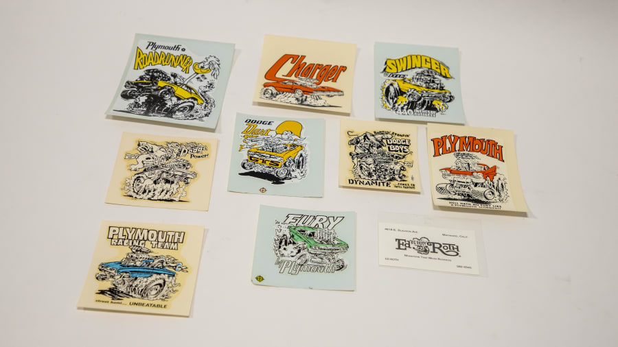 Ed Roth Plymouth Decals Lot Of 9 at Harrisburg Road Art 2019 as K301 ...