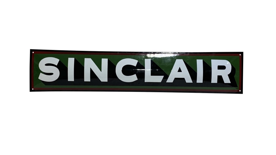 Sinclair Single-Sided Porcelain Curved Sign 40x8x2 at Harrisburg Road ...