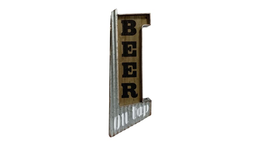 Beer On Tap Double-Sided Lit Tin Vertical Sign 30x10x4 at Harrisburg ...