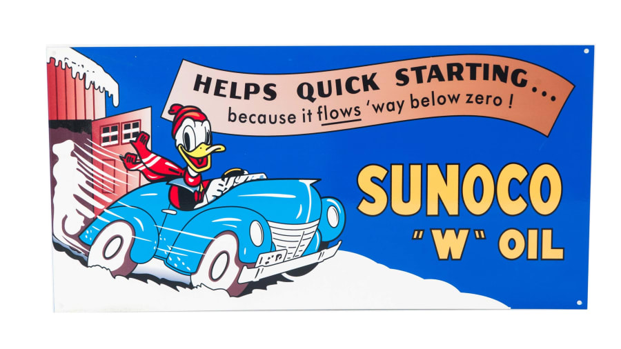 SUNOCO Donald Duck Tin Sign, Reproduction 12x24 at Harrisburg Road Art ...