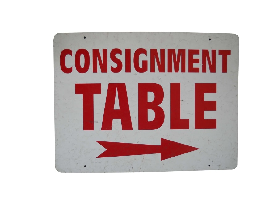 1985 Consignment Table Sign, Double-Sided 24x18 at Harrisburg Road Art ...