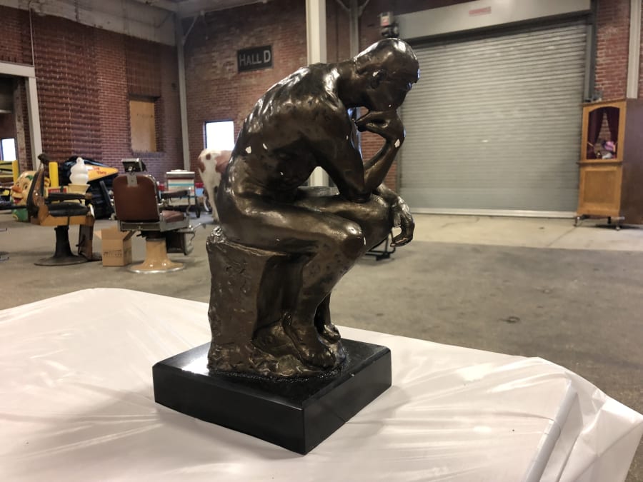 Thinking Statue 4x4x12 at Indy Road Art 2018 as B323 - Mecum Auctions