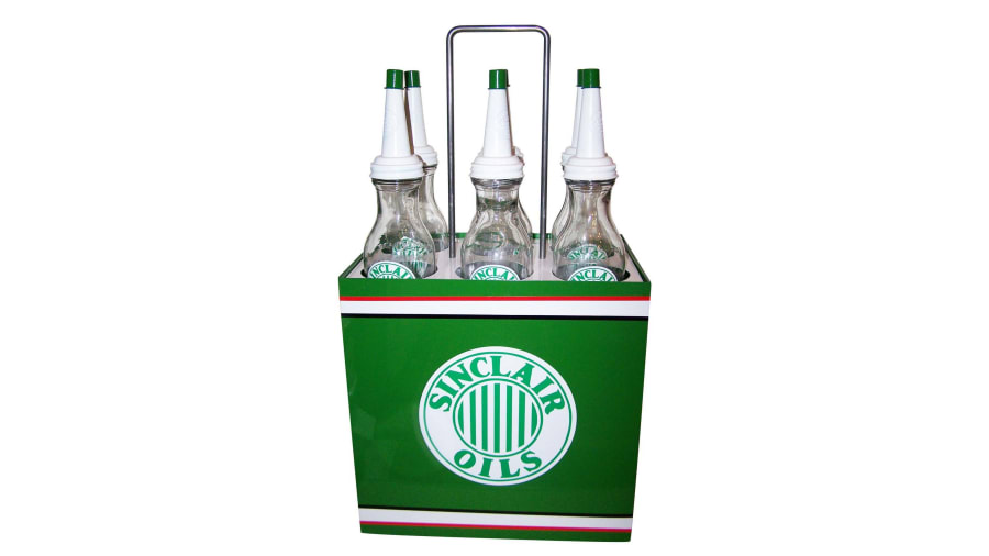 Sinclair Oil Bottles With Rack 6 Bottles And Rack at Indy Road Art 2019 ...