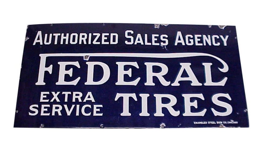 Federal Tires Single-Sided Porcelain 18x36 at Indy Road Art 2019 as J75 ...