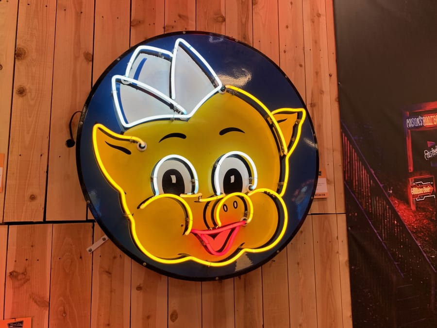 Piggly Wiggly Single-Sided Porcelain Neon 42x9 at Indy Road Art 2019 as ...