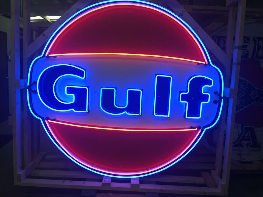 Gulf With Ears Single-Sided Porcelian Neon 6-foot at Indy Road Art 2019 ...