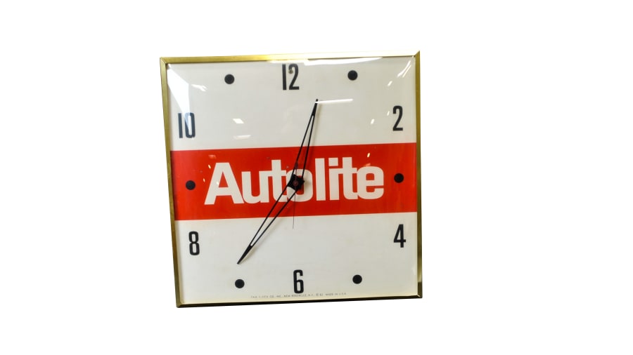 Autolite Dealer Bubble Clock 15x15x4 at Indy Road Art 2019 as K429 - Mecum Auctions