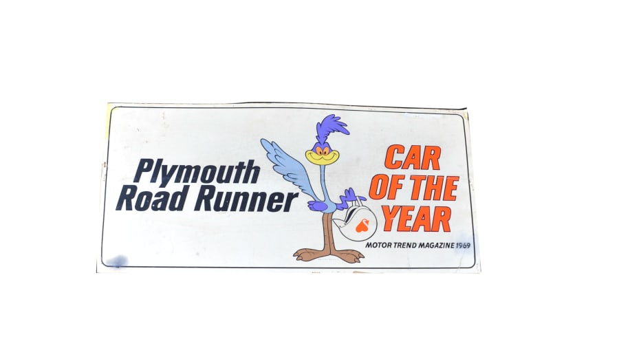 Plymouth Road Runner Car Of The Year, Dealer Advertisement 30x15 for ...