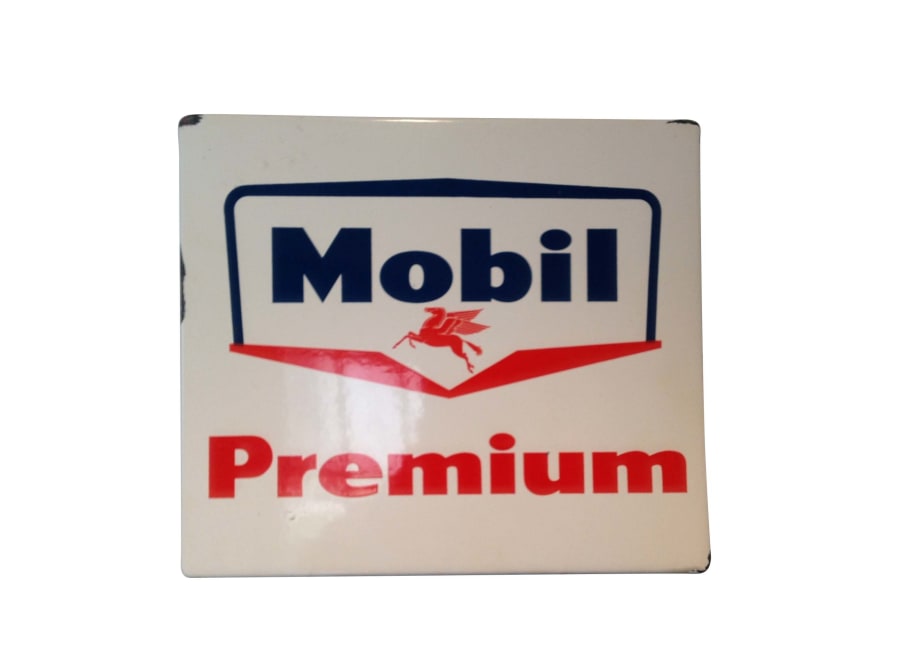 Mobil Premium Porcelain Pump Plate 14x12 at Indy Road Art 2019 as H17 ...