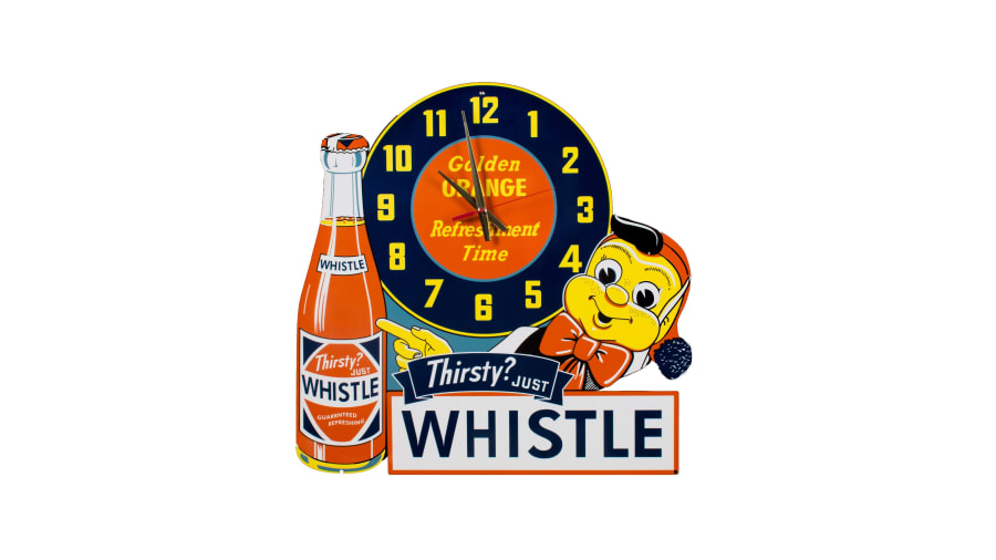 Whistle Soda Clock 24x24 at Indy Road Art 2019 as H145 - Mecum Auctions