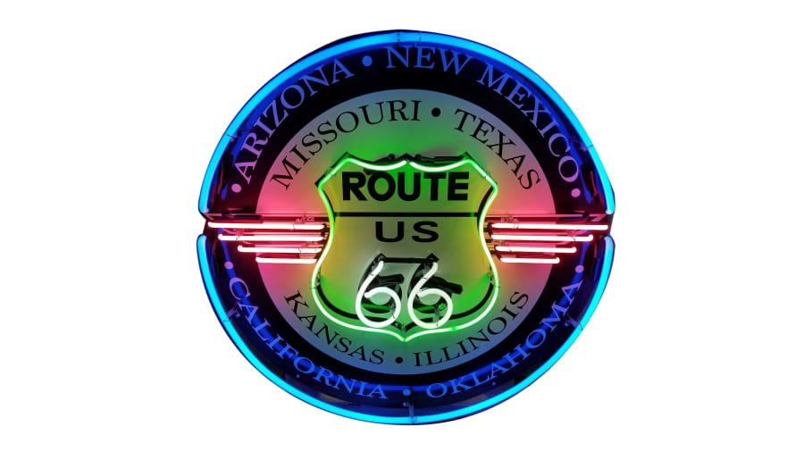 Route 66 Single-Sided Neon 36 Inch at Indy Road Art 2019 as H273 ...
