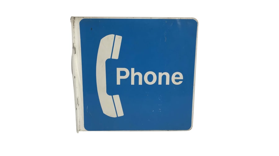 Pay Phone Aluminum Flange Sign at Indy Road Art 2019 as H339 - Mecum ...