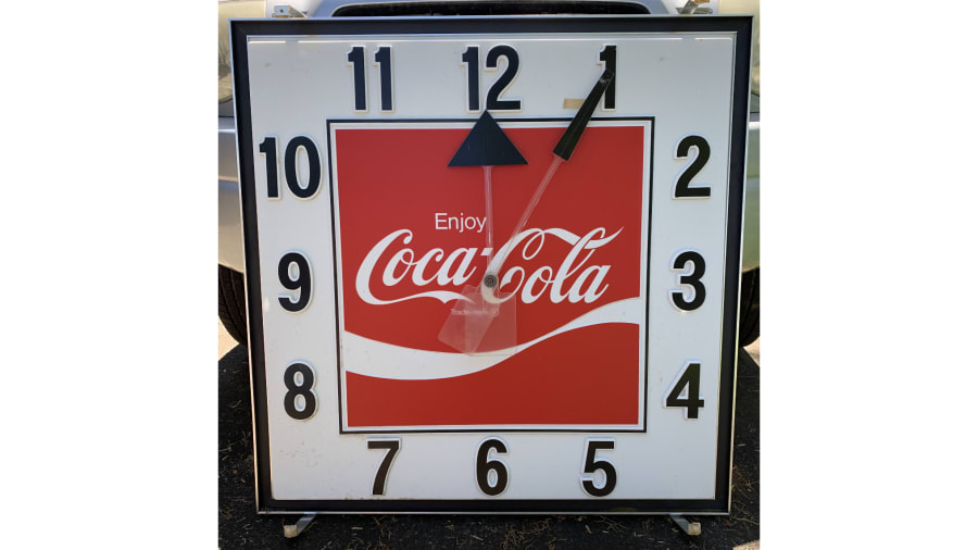 Coca-Cola Single-Sided Lighted Clock, NOS 48x48 at Indy Road Art 2019 ...