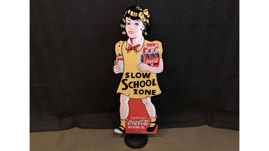 1930s Coca-Cola Girl School Zone Sign 48-in for Sale at Auction - Mecum ...