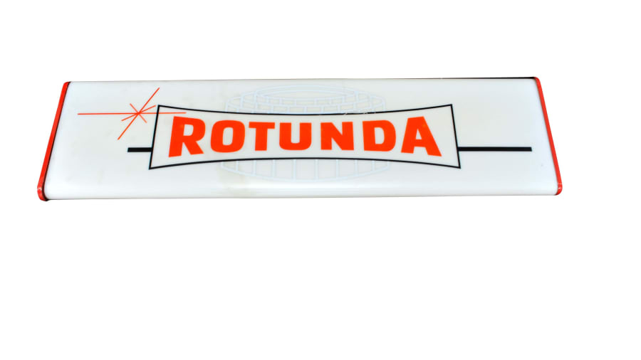 Rotunda Single-Sided Lit Sign 38x10x4 at Indy Road Art 2019 as K511 ...