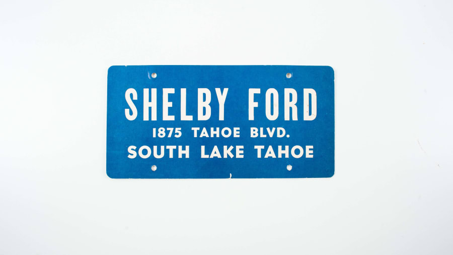 1968 Shelby Tahoe Ford Dealer Promo License Plate at Indy Road Art 2020 ...