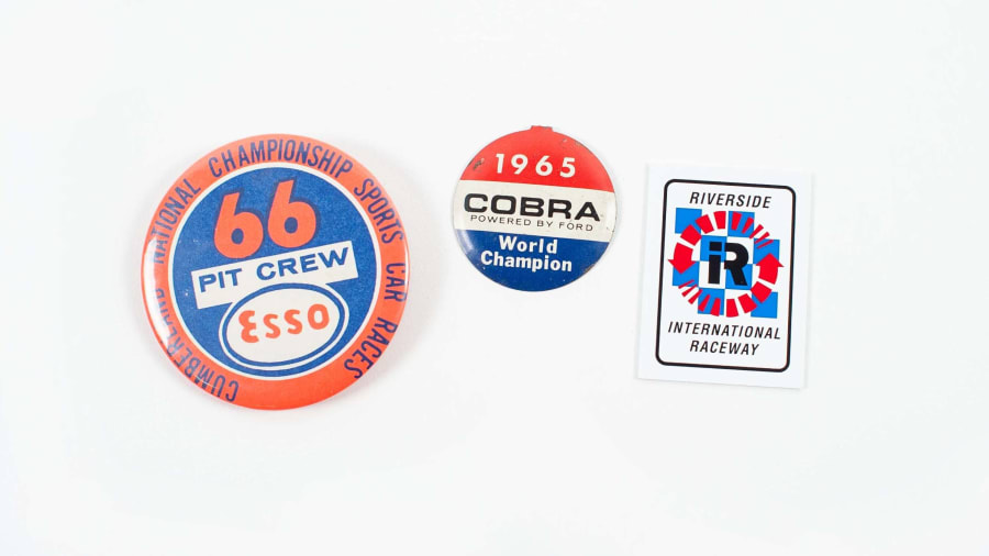 1965-66 Shelby American Race Buttons Lot Of 3 at Indy Road Art 2020 as ...