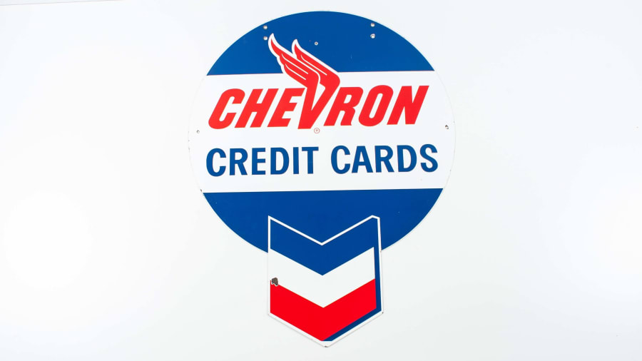 Chevron Double-Sided Porcelain Sign at Indy Road Art 2020 as H196 ...
