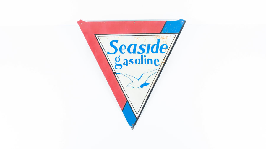 Seaside Gasoline Single-Sided Porcelain Sign for Sale at Auction ...