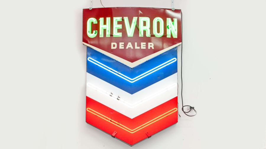 Chevron Single-Sided Porcelain Neon Sign for Sale at Auction - Mecum ...