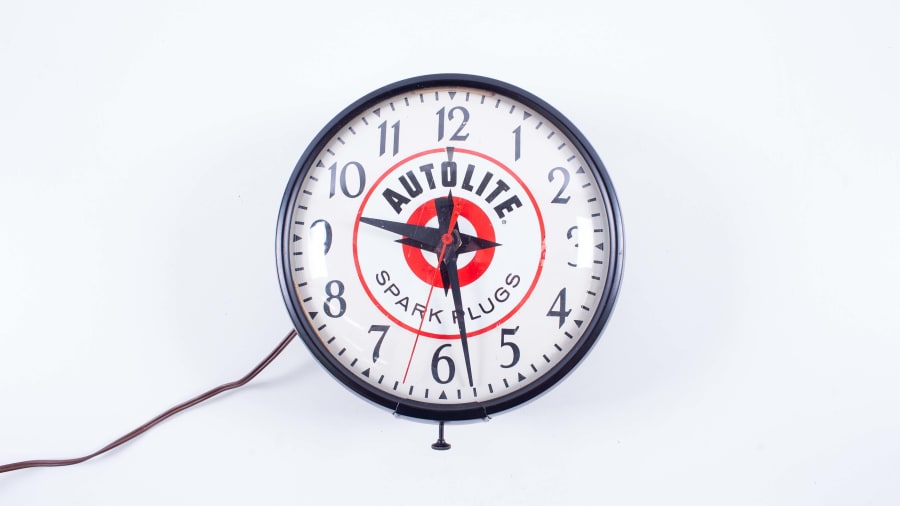Autolite Single-Sided Glass Faced Clock at Indy Road Art 2020 as H289 - Mecum Auctions