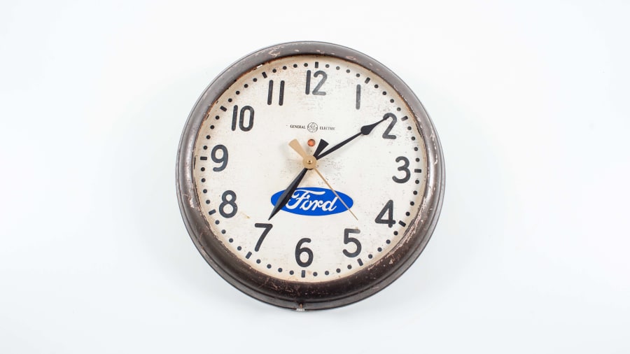 Ford Single-Sided Clock Metal at Indy Road Art 2020 as H291 - Mecum ...