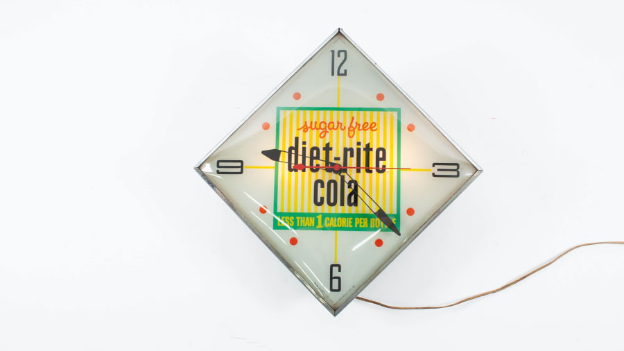 Diet Rite Cola Glass Face Lighted Clock at Indy Road Art 2020 as P20 ...