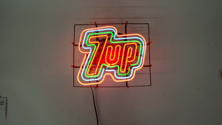 7up Window Neon Sign at Indy Road Art 2020 as P22 - Mecum Auctions