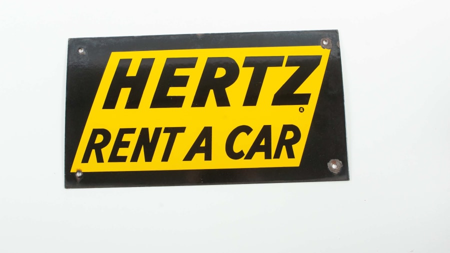 Hertz Metal Lot Sign From Dearborn Michigan Airport at Indy Road Art ...