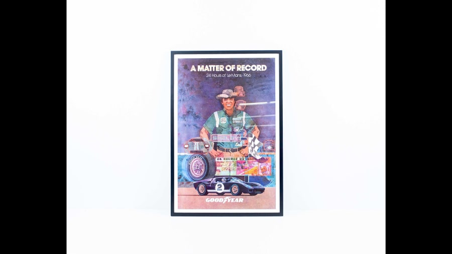 1966 Carroll Shelby Le Mans Glass Framed Poster at Indy Road Art 2020 ...