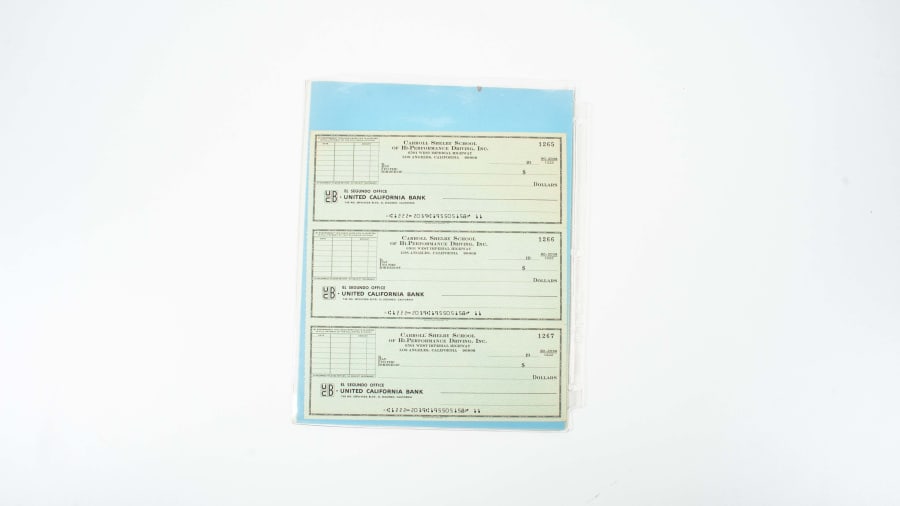 Shelby American Blank Checks - Lot Of 3 for sale at Indy Road Art 2020 ...