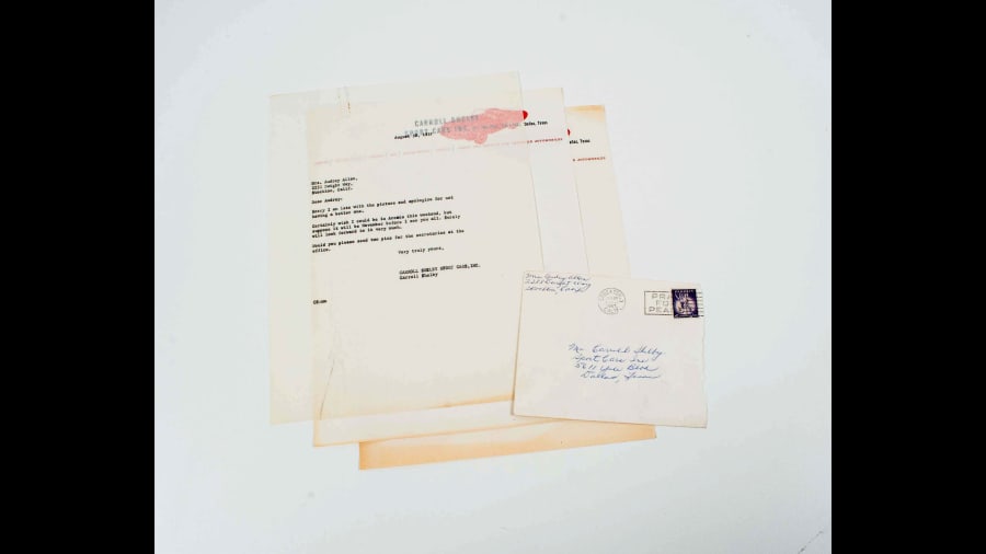1957 Carroll Shelby Sports Cars Postmarked Letter And Envelope Lot Of 2 ...