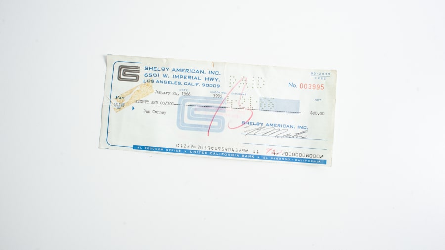 1966 Dan Gurney Shelby American Check at Indy Road Art 2020 as Q356 ...