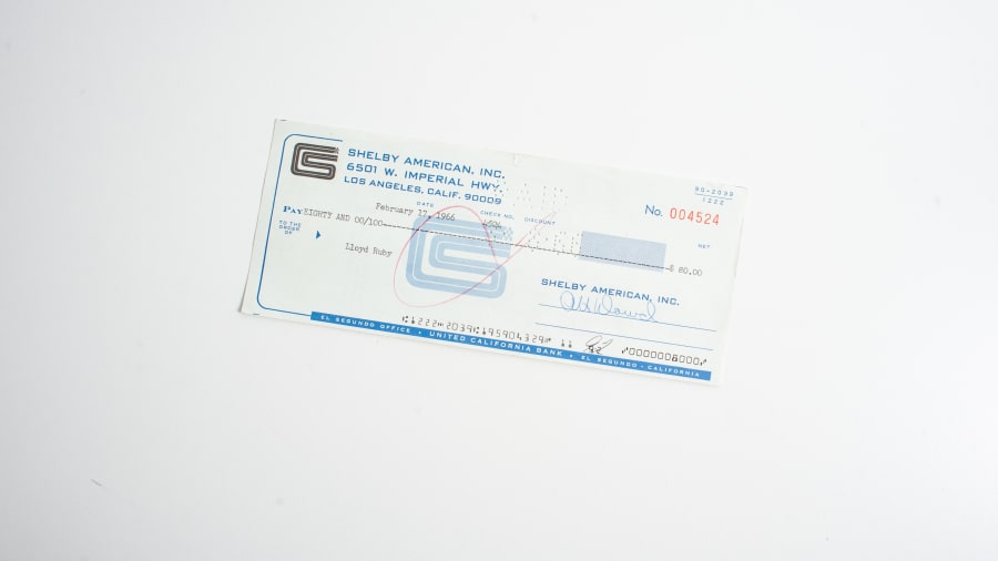 1966 Llyod Ruby Shelby American Check at Indy Road Art 2020 as Q359 ...