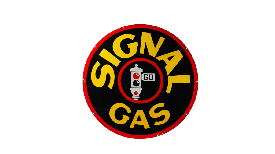 Signal Gas Double-Sided Porcelain at Indy Road Art 2020 as M57 - Mecum ...