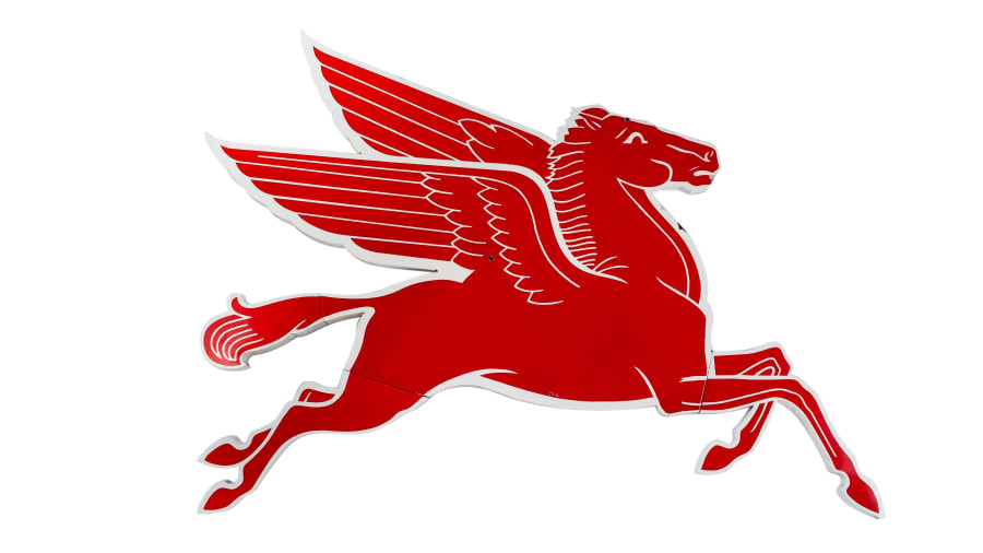 Mobil Pegasus Single-Sided Porcelain Pegasus for Sale at Auction ...