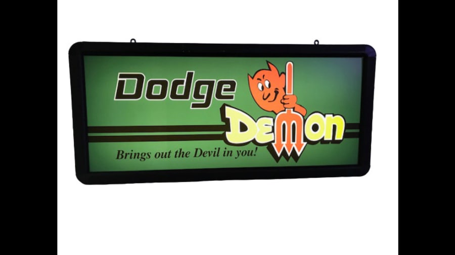Dodge Demon Single-Sided Light-Up Sign at Indy Road Art 2020 as M335 ...