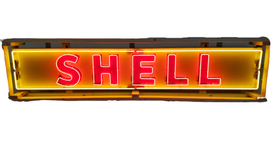 Shell Single-Sided Porcelain Neon Sign at Indy Road Art 2020 as M388.1 ...