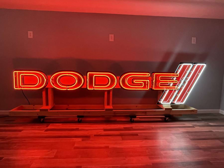 Custom Made Dodge Single-Sided Neon Sign at Indy Road Art 2021 as M44 ...